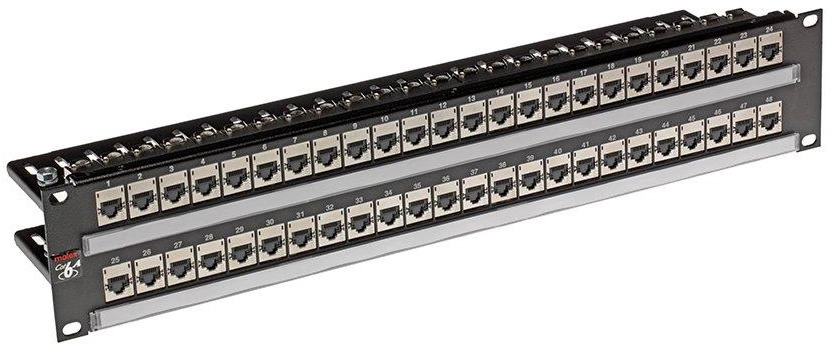 Molex Cat 6A 24 Port Patch Panel Loaded 1U